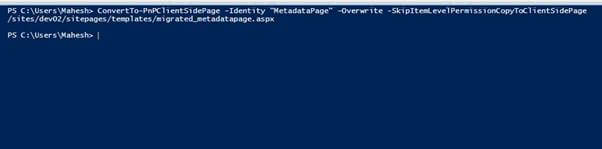 SharePoint Page Transformation Using PowerShell